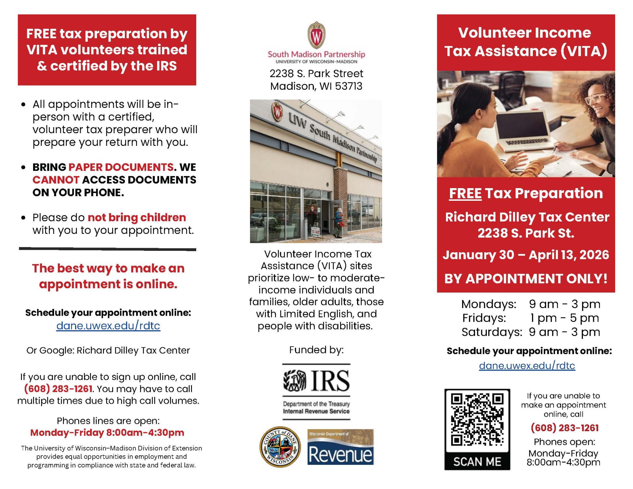 The Richard Dilley Tax Center – Extension Dane County
