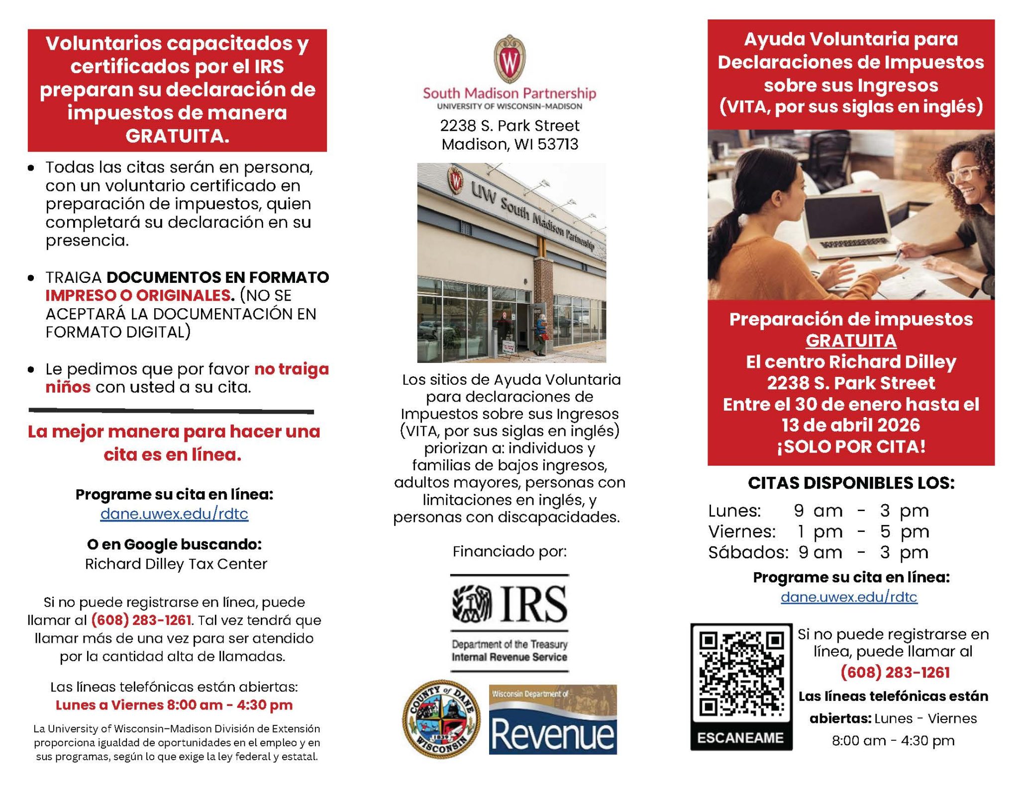 The Richard Dilley Tax Center – Extension Dane County